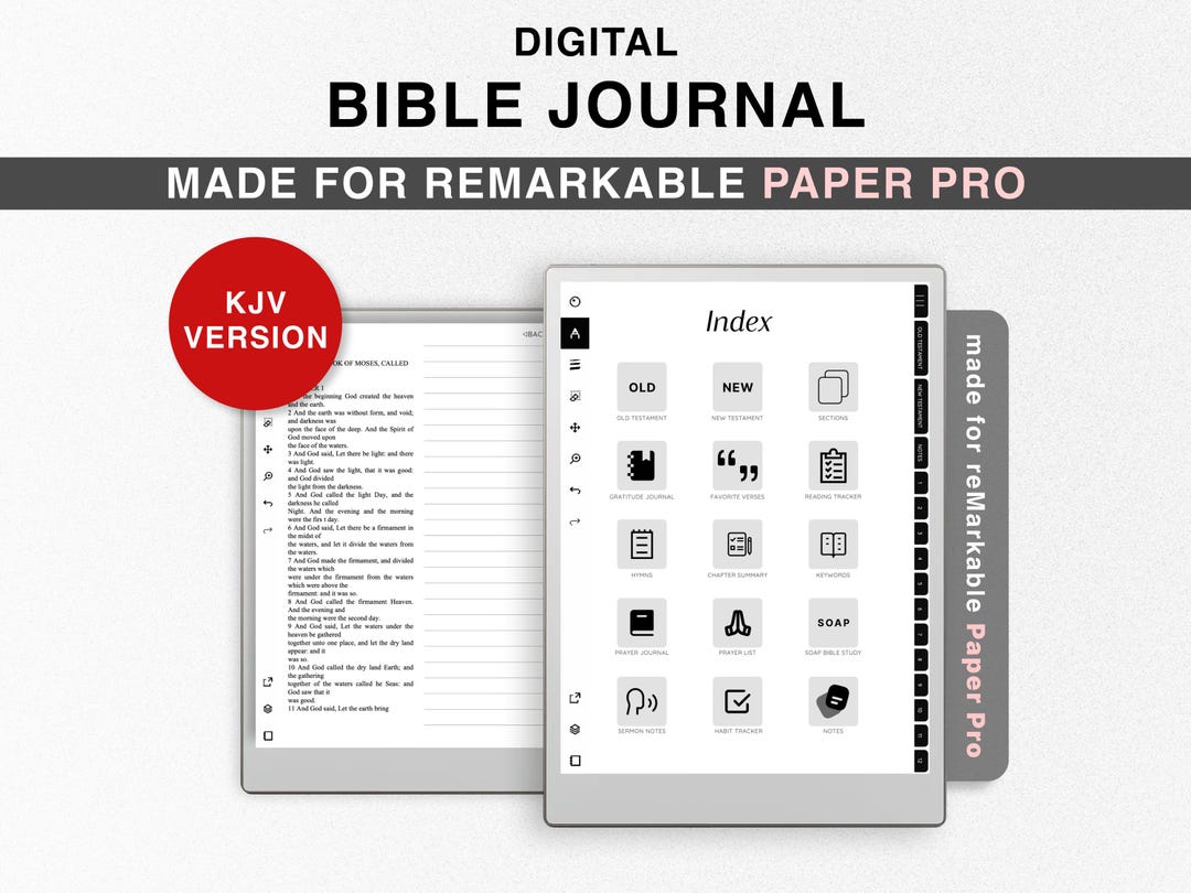 Bible Journal for Remarkable Paper Pro, Study Bible KJV, King James ...
