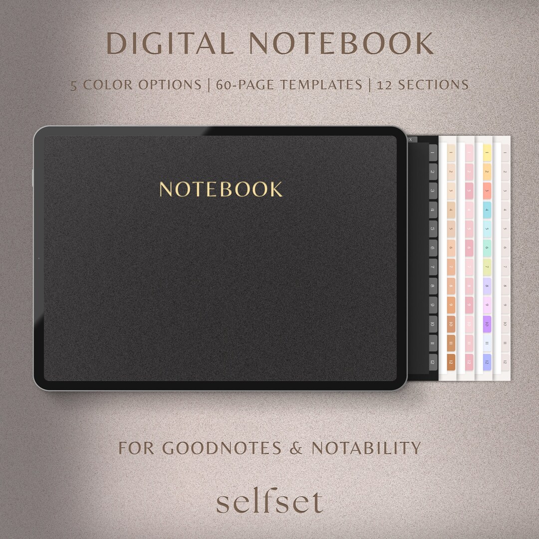 Digital Notebook | Goodnotes Notebook, Student Notebook, iPad Notebook ...