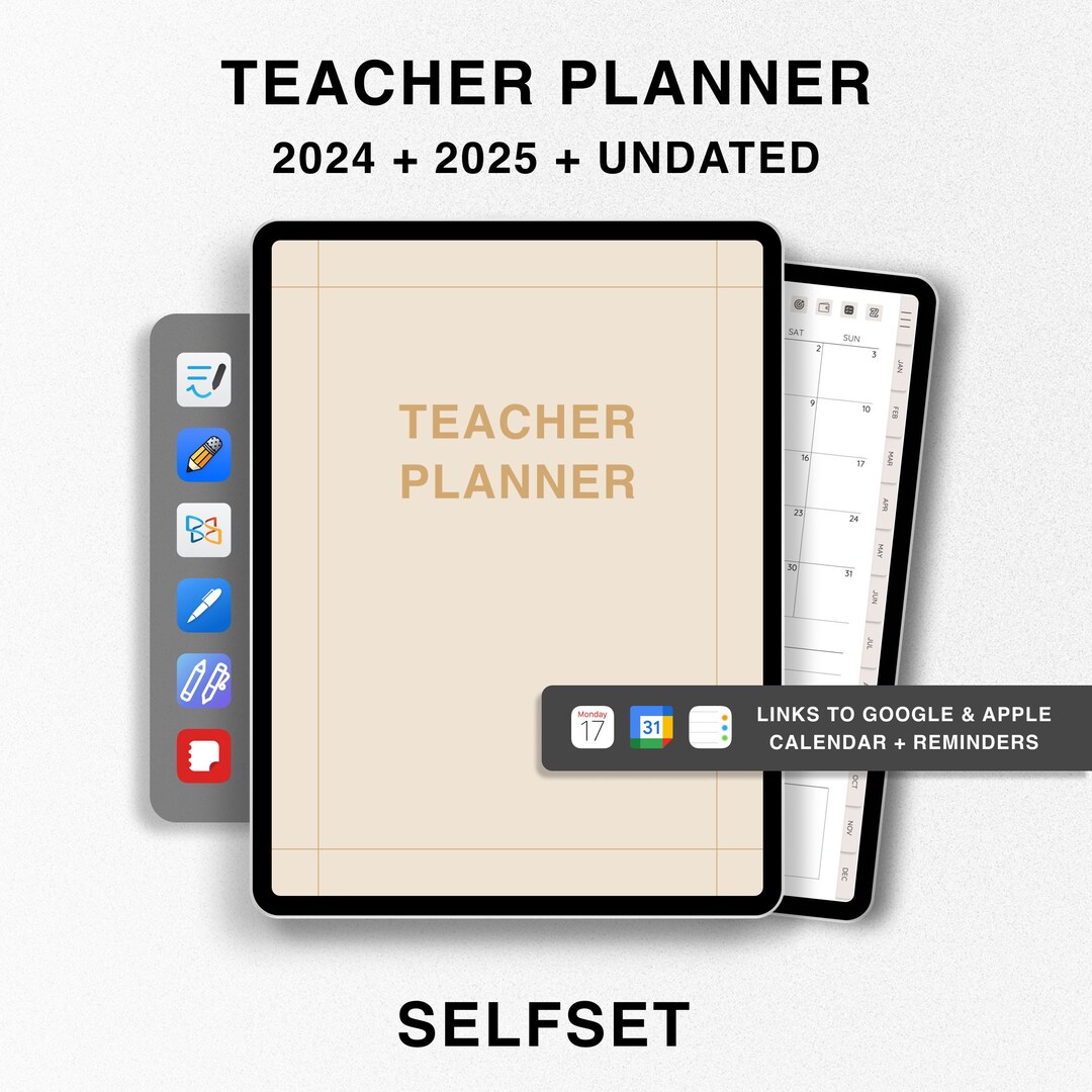 Planificador digital para docentes 2024 2025, planificador de lecciones ...