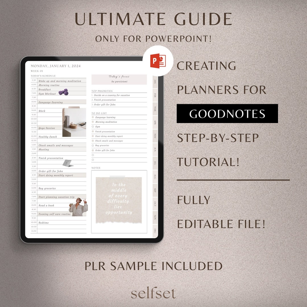 How to Create Digital Planner for Goodnotes PLR Digital Planner Master ...