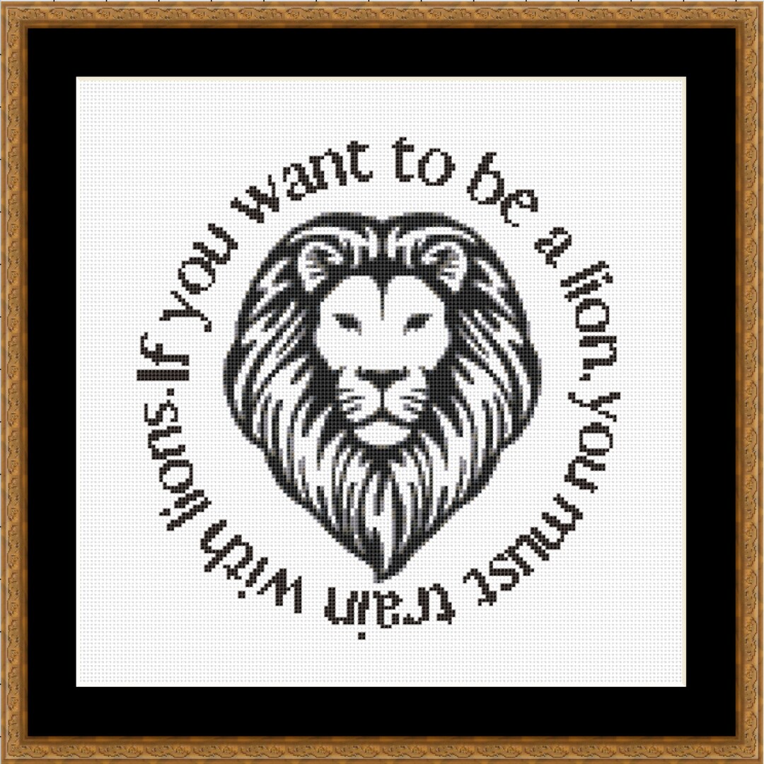 BJJ/ Jiu-jitsu - Train With Lions Cross Stitch Pattern (PDF Download ...