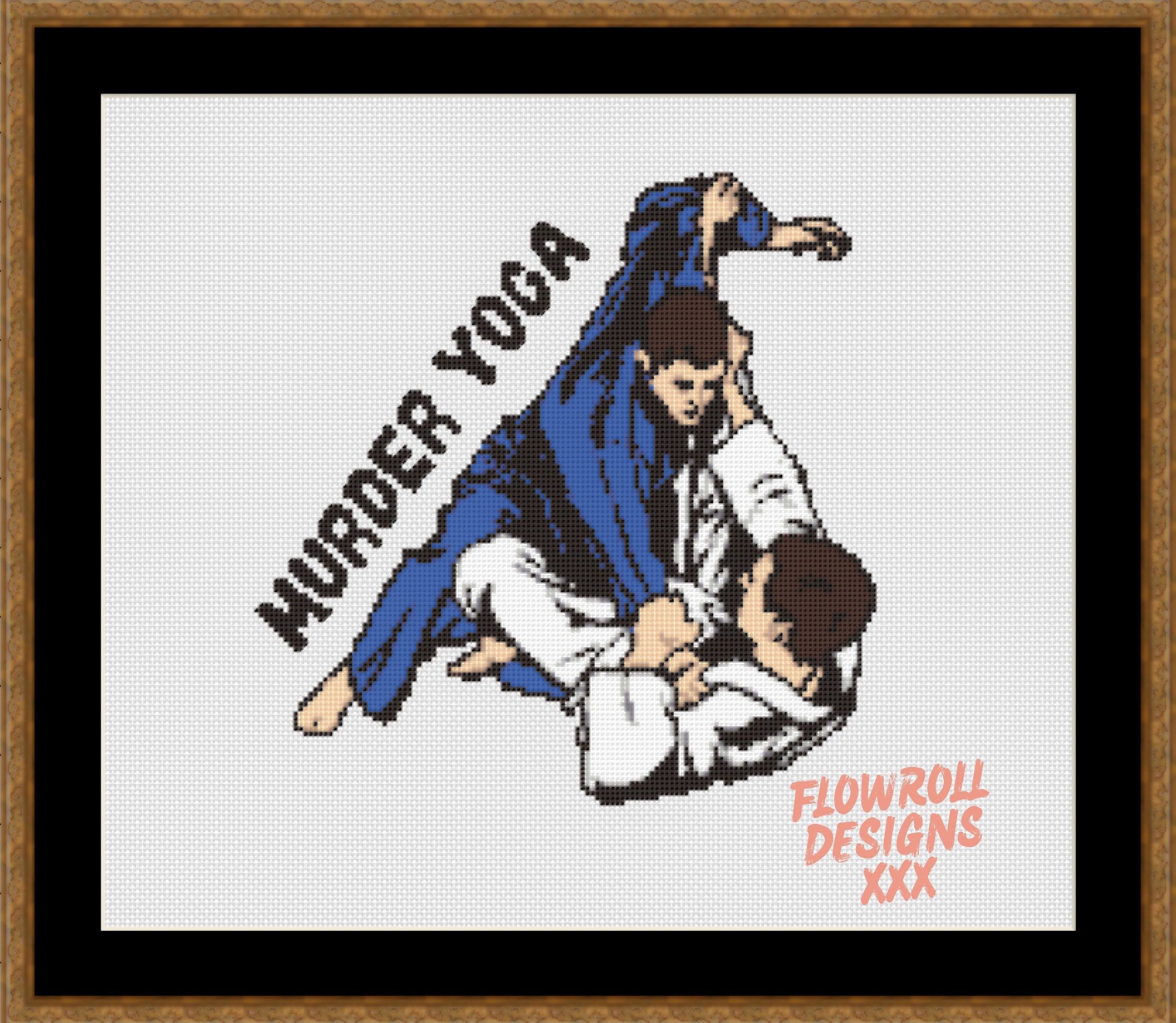 BJJ/ Jiu-jitsu - Murder Yoga Cross Stitch Pattern (PDF Download) - Etsy