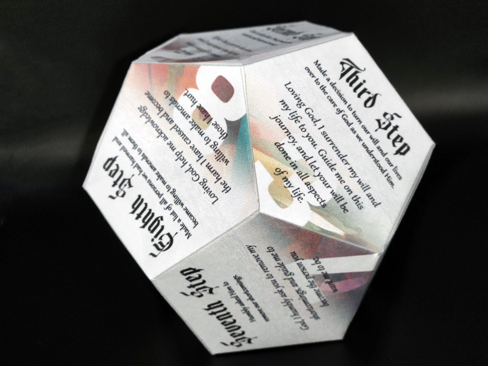 Papercraft 12-step Prayer Block - Etsy