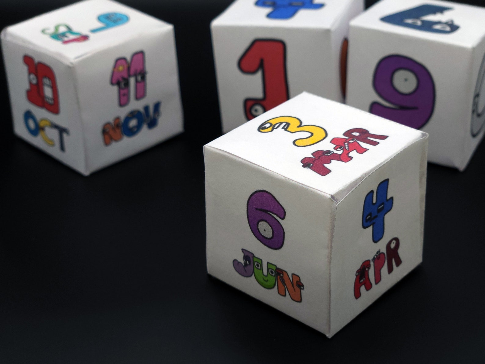 Alphabet Lore Calendar Cube Cutout Papercraft Templates, 2 Pages, 5 ...