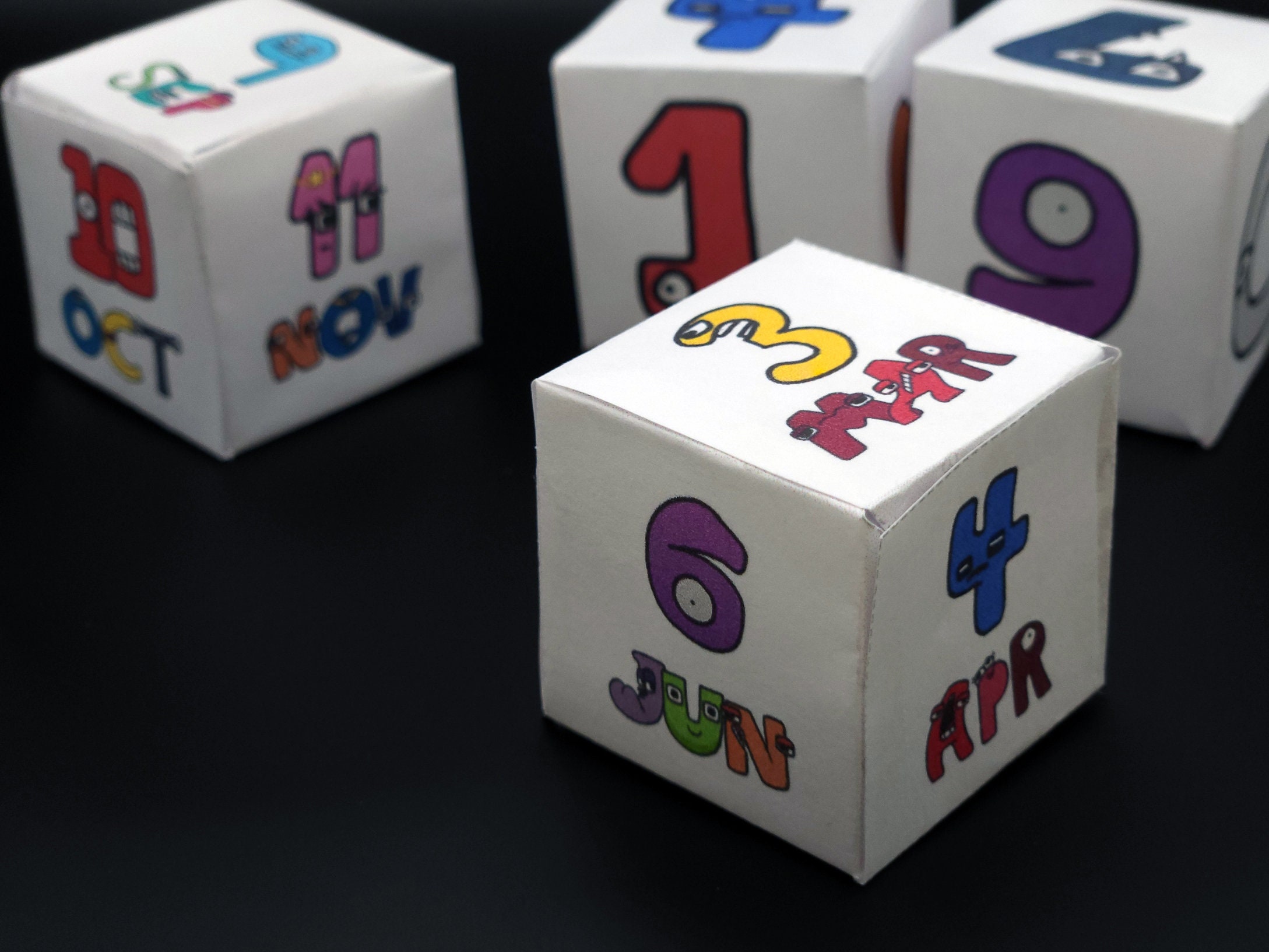 Alphabet Lore Calendar Cube Cutout Papercraft Templates, 2 Pages, 5 ...