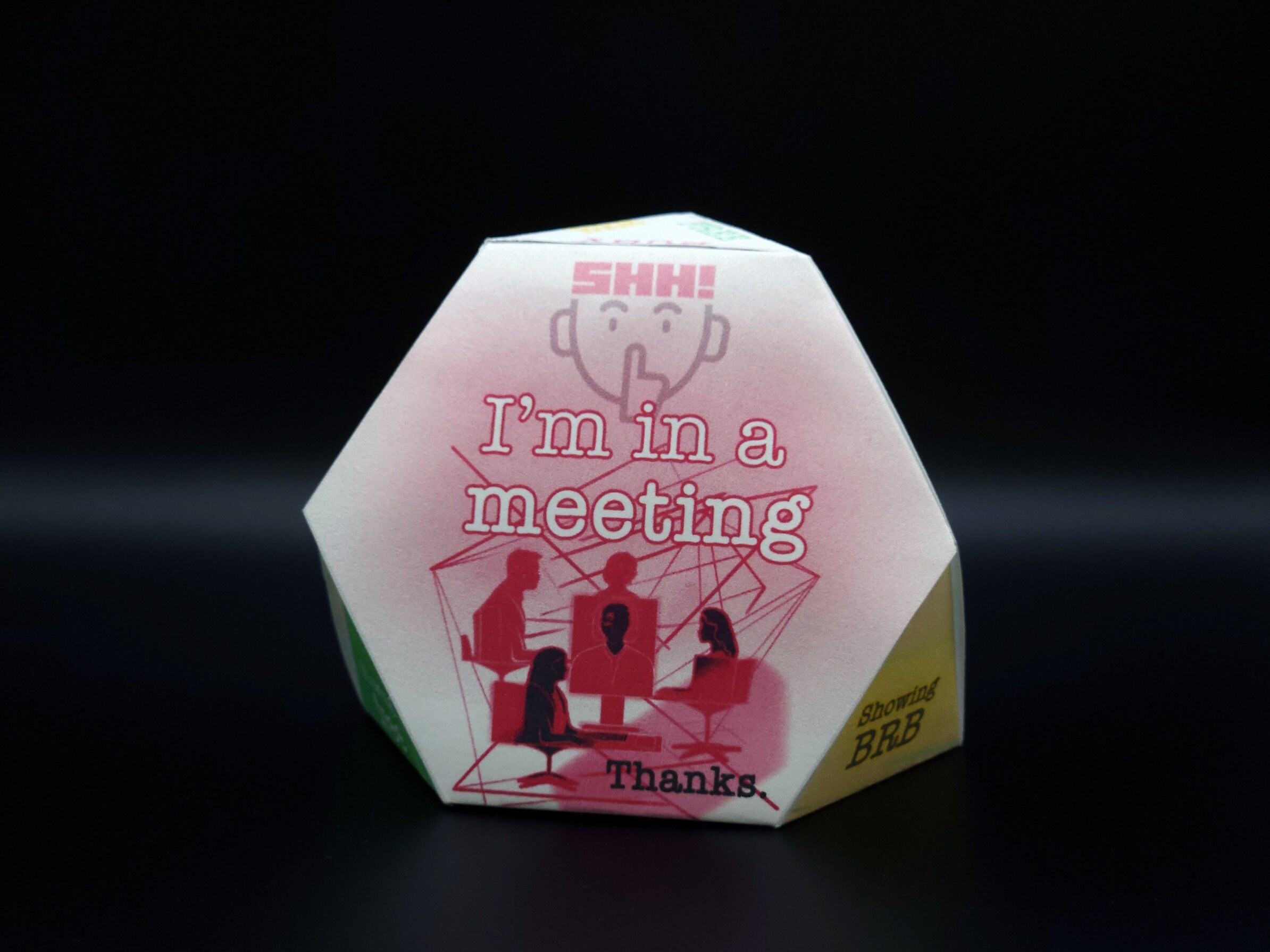 3-in-1 Desk Status Block: Available, Away, Busy | Papercraft Template ...