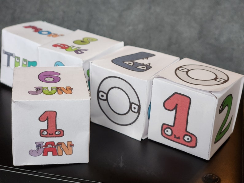 Alphabet Lore Calendar Cube Cutout Papercraft Templates 2 - Etsy