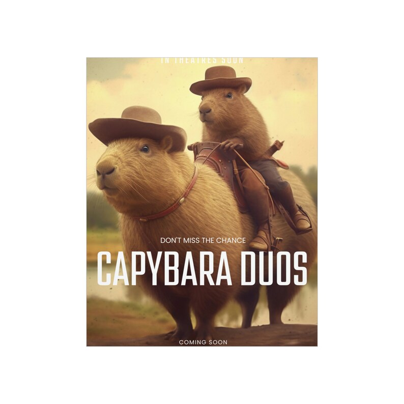 CAPYBARA ART PRINT | Capybara Nursery Wall Art Poster | Cute Adorable ...
