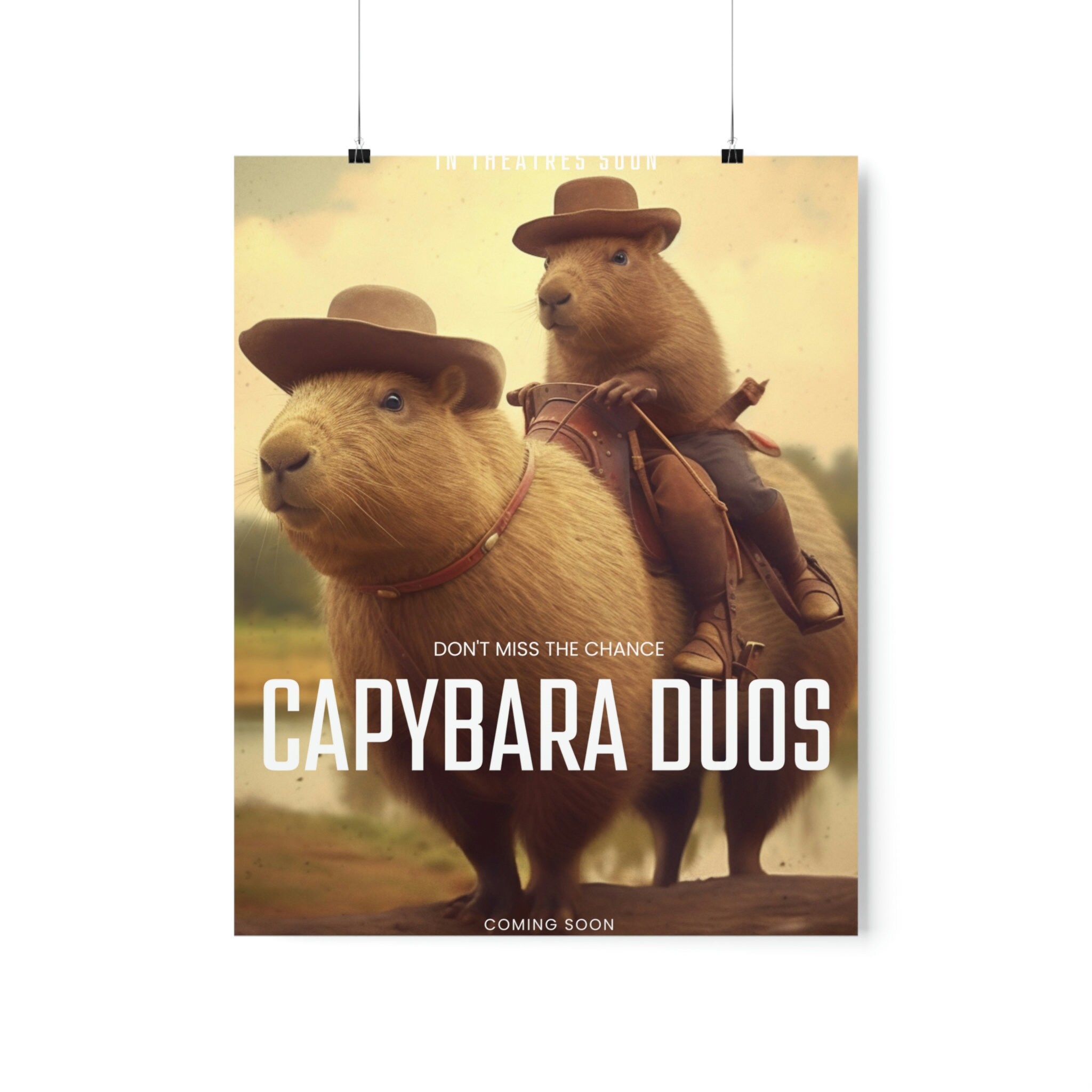 CAPYBARA ART PRINT Capybara Nursery Wall Art Poster Cute Adorable ...