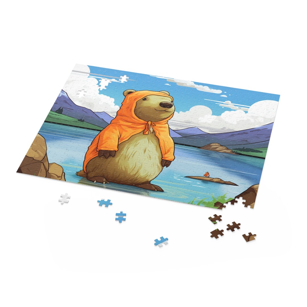 CAPYBARA PUZZLE | Capybara With a Hoodie Jigsaw Puzzle Family ...