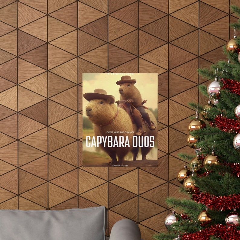 CAPYBARA ART PRINT Capybara Nursery Wall Art Poster Cute Adorable ...