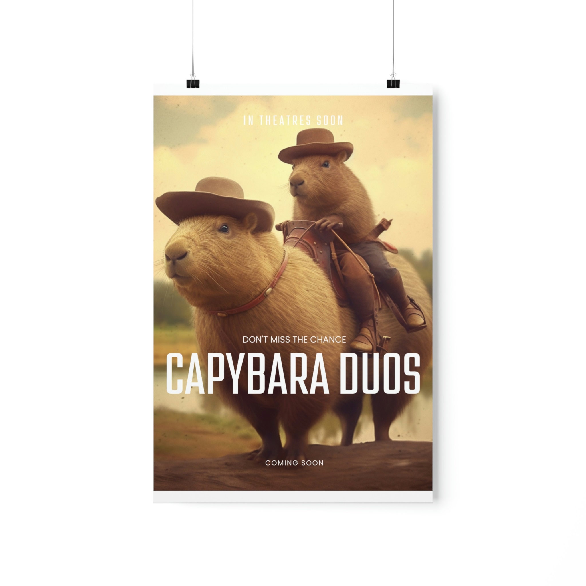 CAPYBARA ART PRINT Capybara Nursery Wall Art Poster Cute Adorable ...