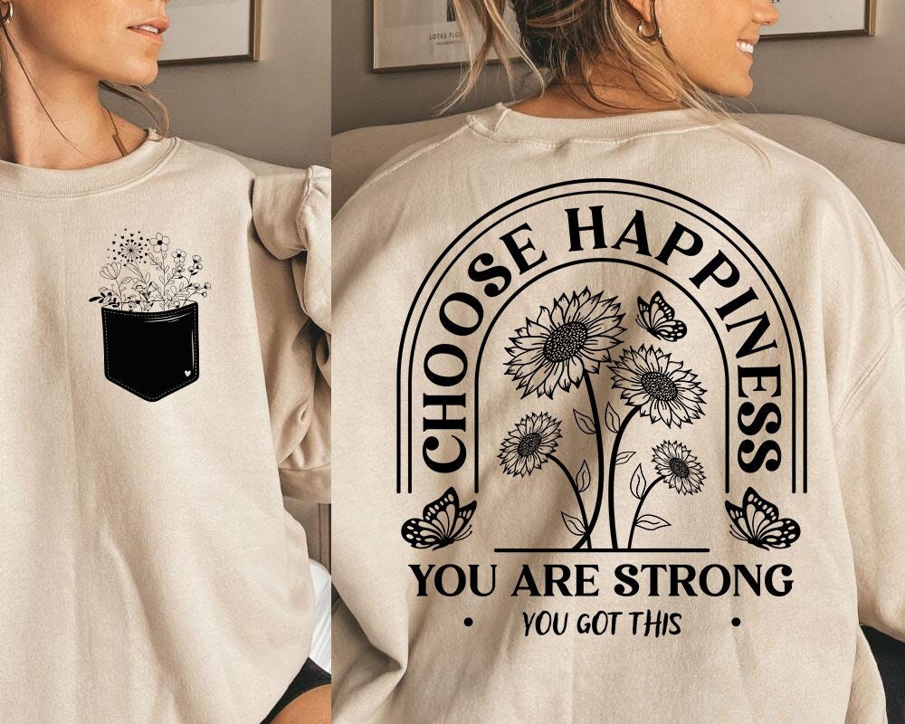 Choose Happiness SVG PNG, Svg Cut Files for Cricut, Self Love Svg ...