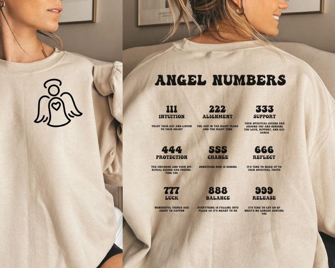 Angel Numbers Chart SVG Lucky Number Angel Number Halo Silhouette Cameo ...