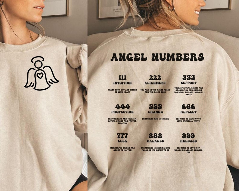 Angel Numbers Chart SVG Lucky Number Angel Number Halo Silhouette Cameo ...