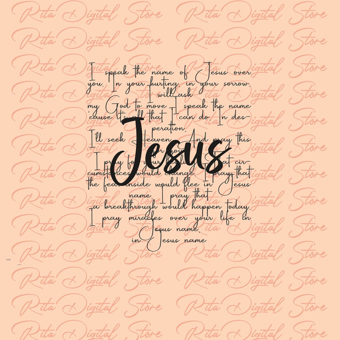 Hablo el nombre de Jesús SVG PNG Svg religioso Svg - Etsy España