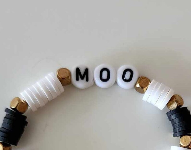 Moo Clay Bead Bracelet - Etsy