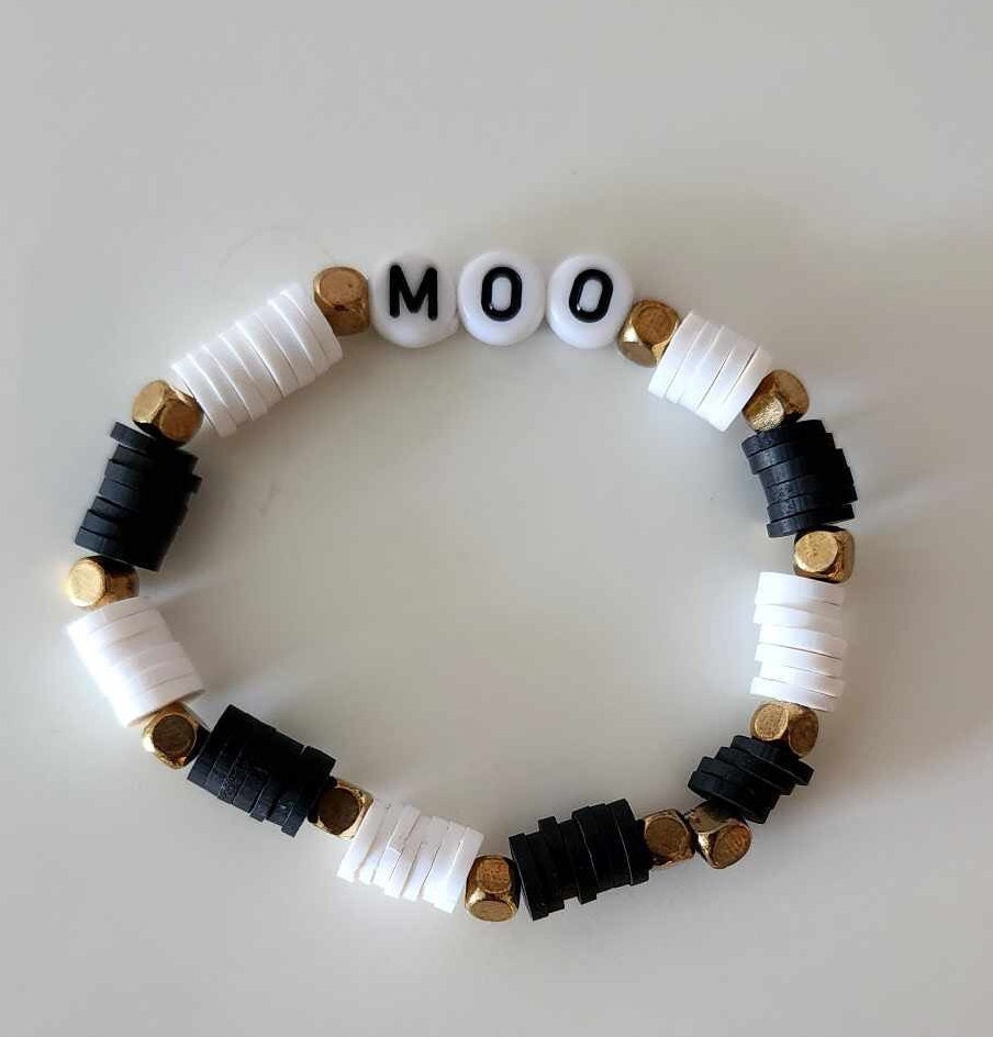 Moo Clay Bead Bracelet - Etsy