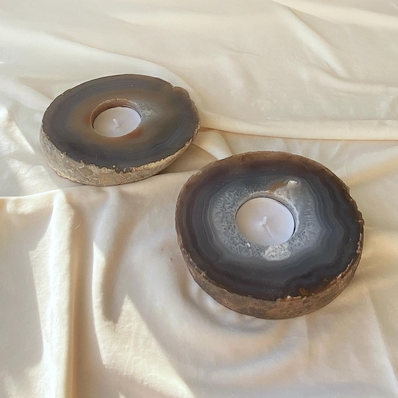 Agate Candle Holder - Etsy