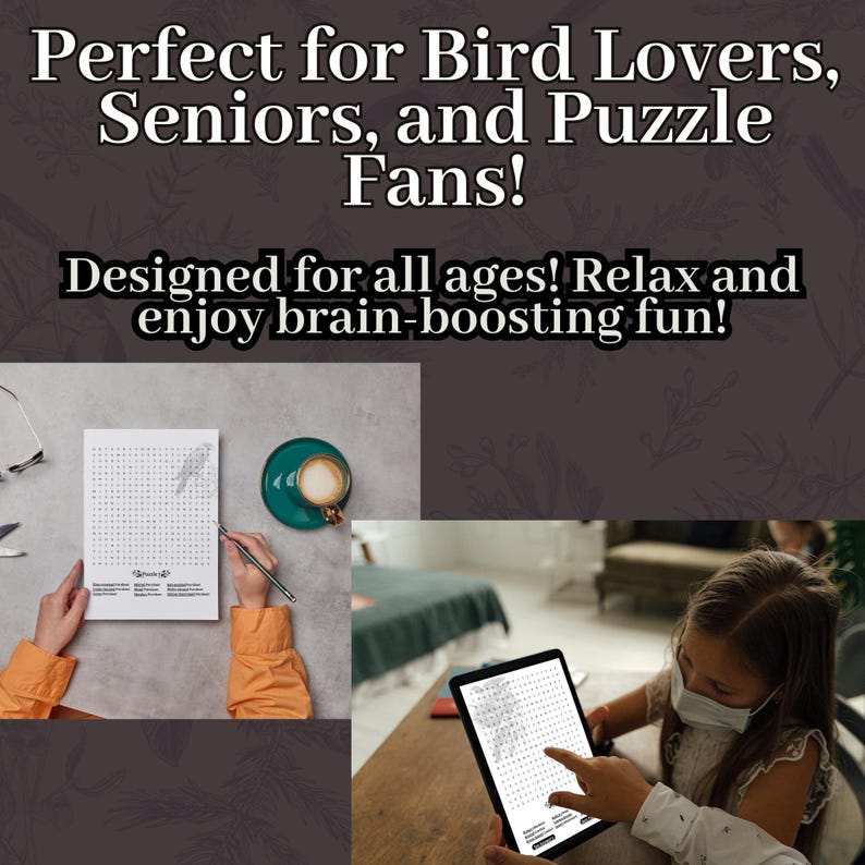 Bird Word Search Mega Bundle | Large Print | 100 Puzzles | Digital ...