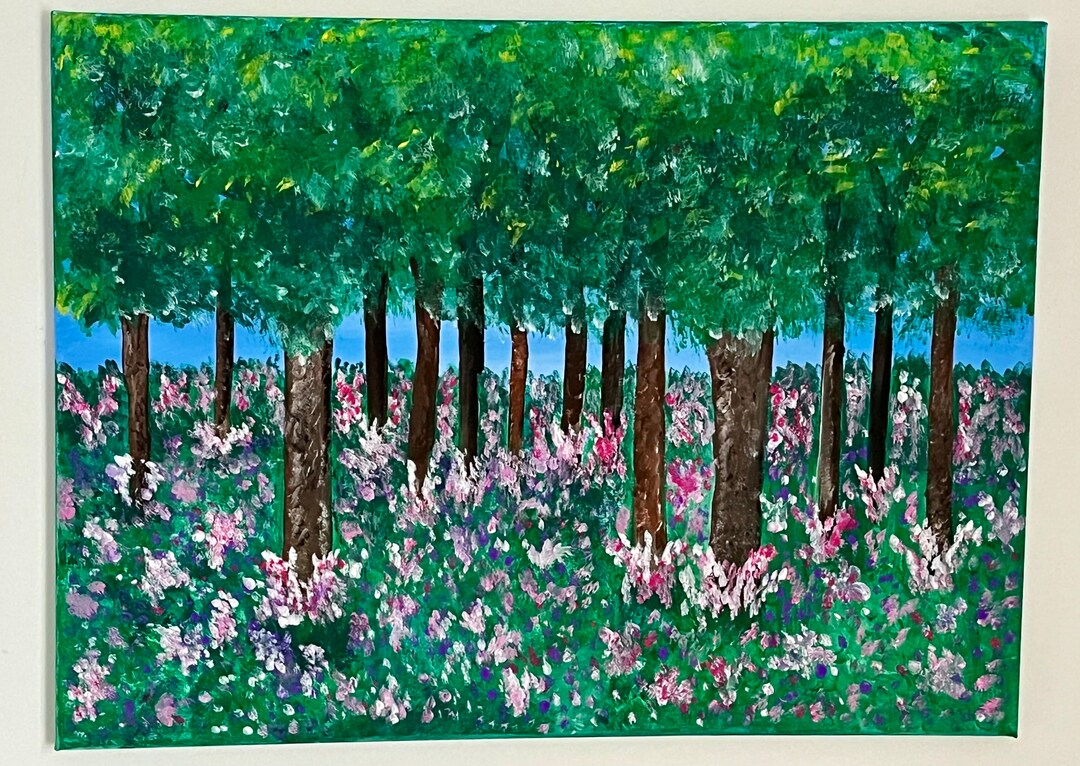 Forest at Springtime Painting - Etsy