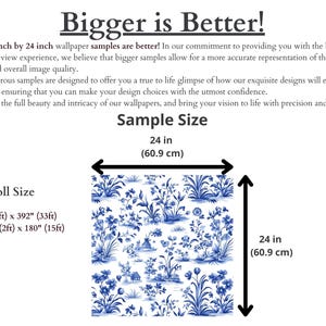 Delft Blue Peel and Stick Wallpaper Mural – Vintage Floral and Windmill ...