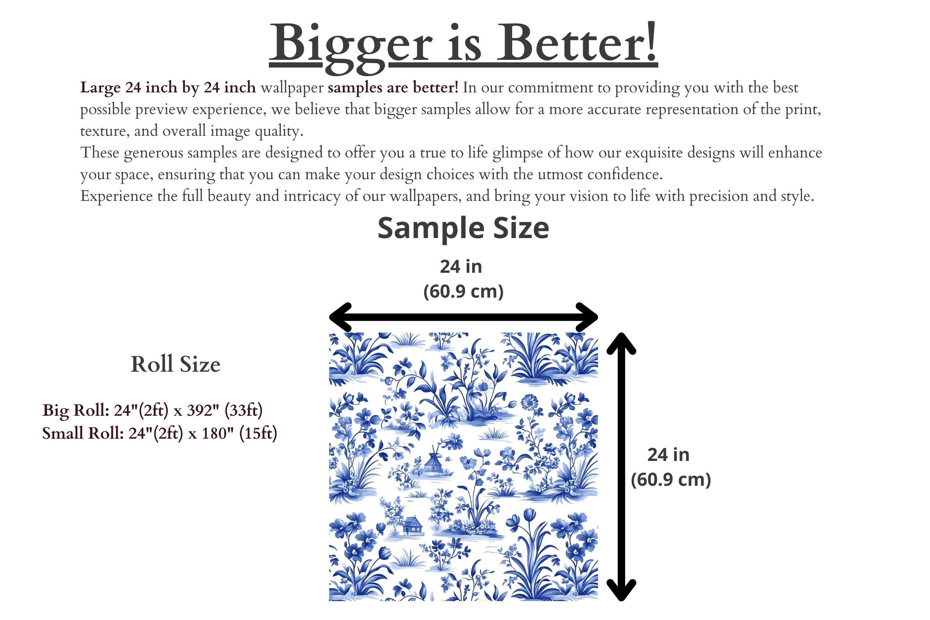 Delft Blue Peel and Stick Wallpaper Mural – Vintage Floral and Windmill ...