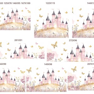 Princess Castle Peel and Stick Wallpaper Mural: Fairytale Nursery Decor - Etsy