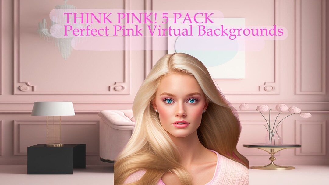 THINK PINK! 5 Pack :) Digital Background Made for You! 5 Pack, Virtual ...