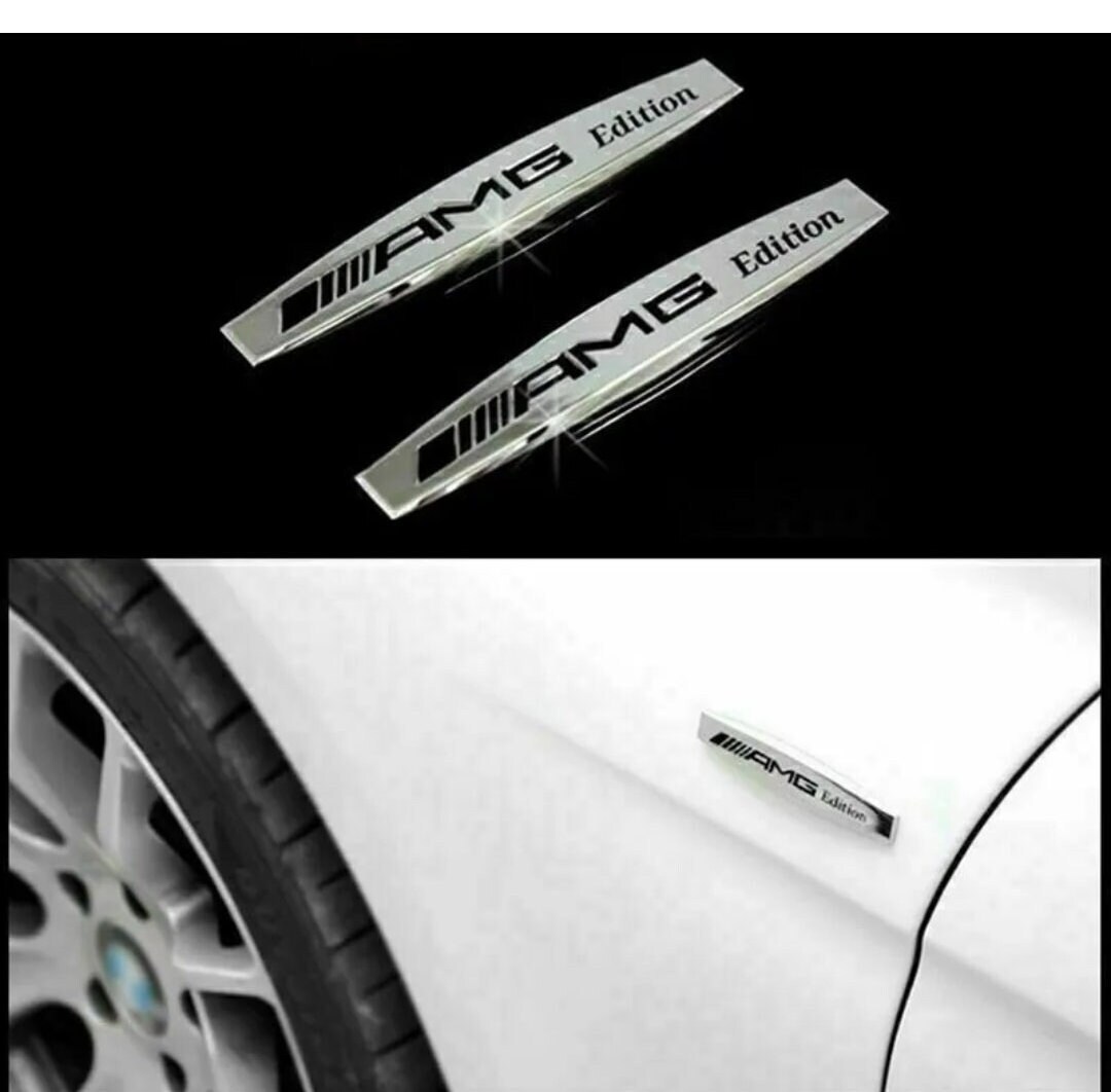 2er Set Mercedes AMG Edition Emblème/Logo Kotflügel Chrome - Etsy France