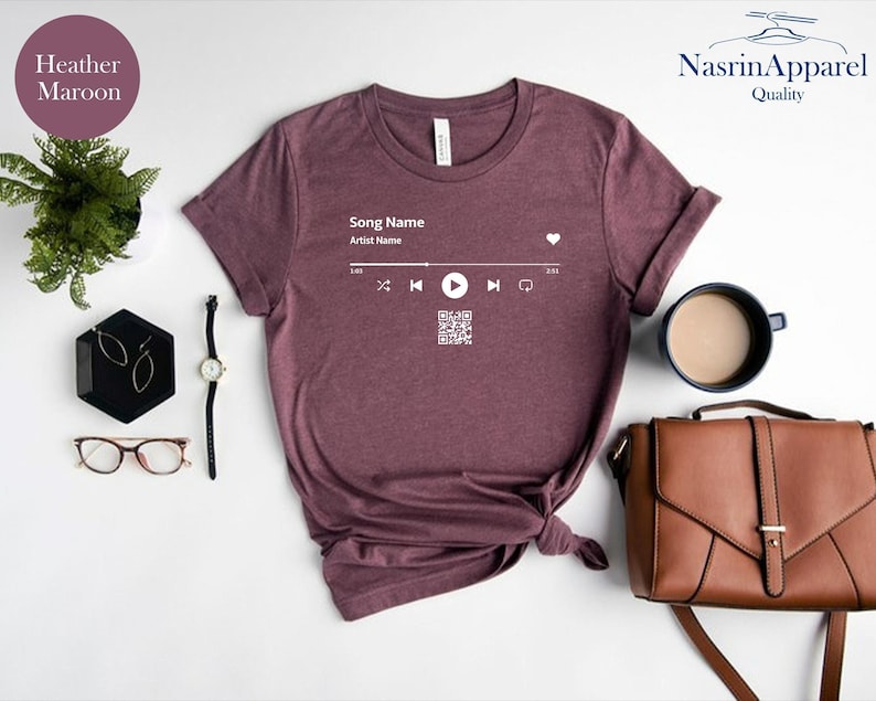 Custom Song QR Code Shirt: Personalized Music Gift - Etsy