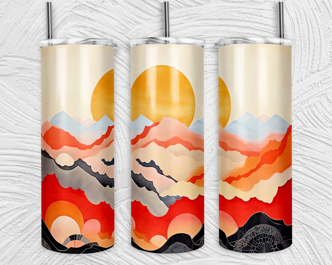 Sunrise Tumbler Wrap | 20oz Tumblers PNG | Sublimation Design Tumblers ...