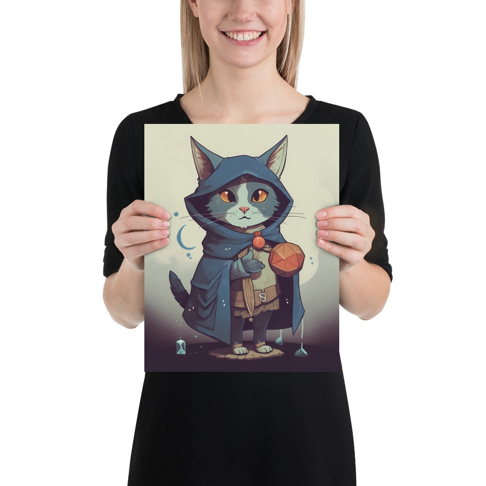 Dnd Kitty 7: Sorcerer D&D Cats Series Poster, Dungeons and Dragons ...
