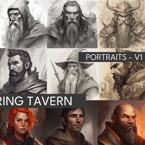 52 Character Portraits for Dnd, Tabletop, RPG, Gaming, Unreal, Unity ...