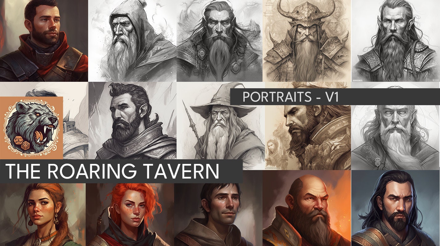 52 Character Portraits for Dnd, Tabletop, RPG, Gaming, Unreal, Unity ...