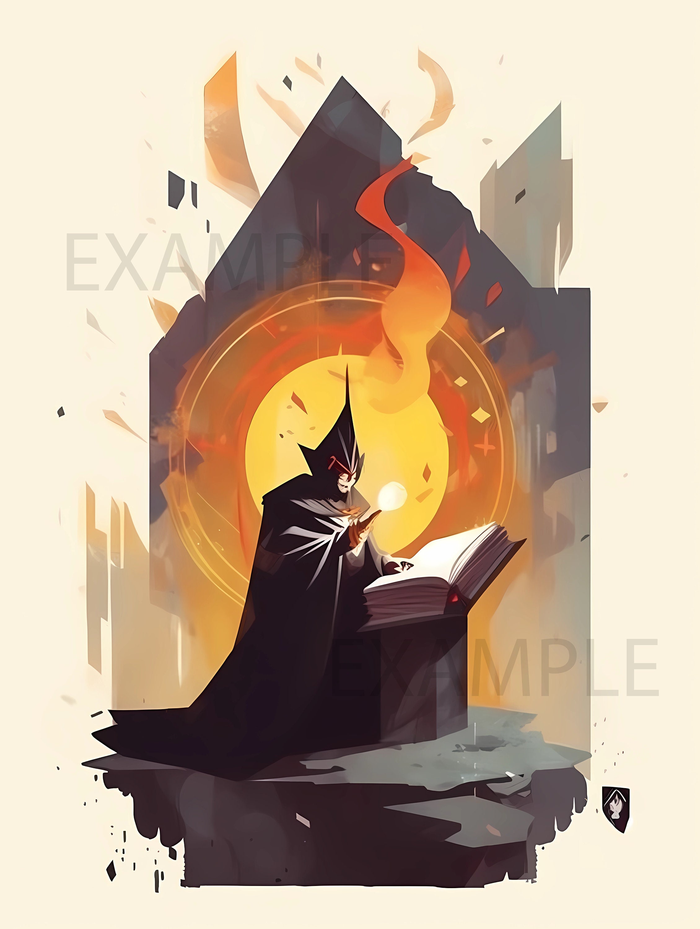 Warlock's Incantation Digital Art Print of Spellcasting in Dnd and Rpgs ...