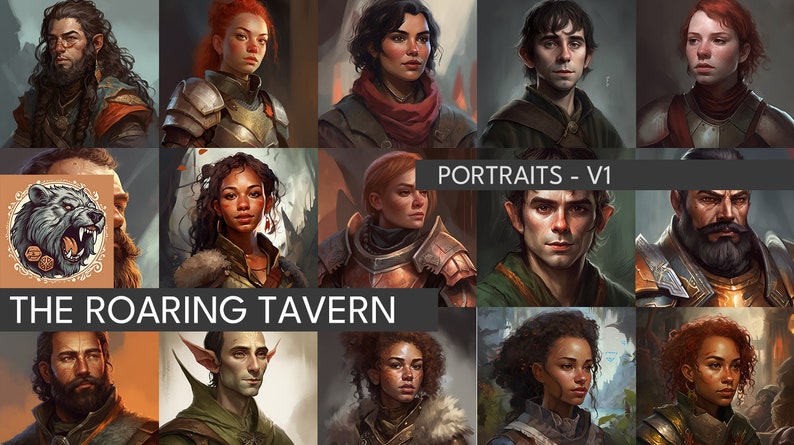 52 Character Portraits for Dnd, Tabletop, RPG, Gaming, Unreal, Unity ...