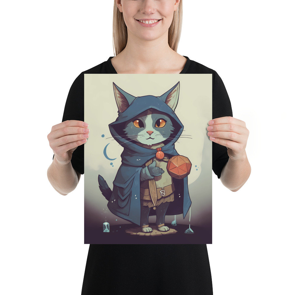 Dnd Kitty 7: Sorcerer D&D Cats Series Poster, Dungeons and Dragons ...