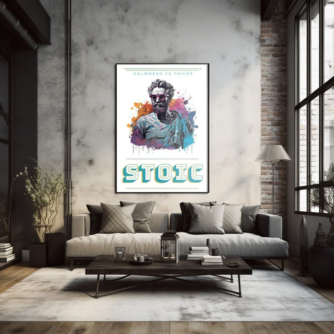Modern Stoic Vertical Poster for Office Marcus Aurelius Poster ...