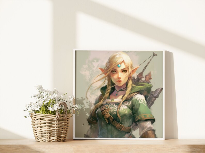 Zelda Instant Download, Watercolor Painting, Zelda Wall Art, Legend of ...