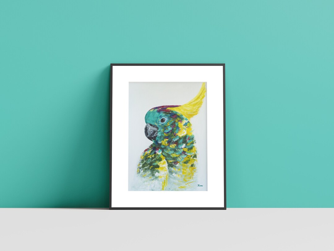 Art Print on Paper or Aluminum Dibond Cockatoo Colorful, Colorful ...