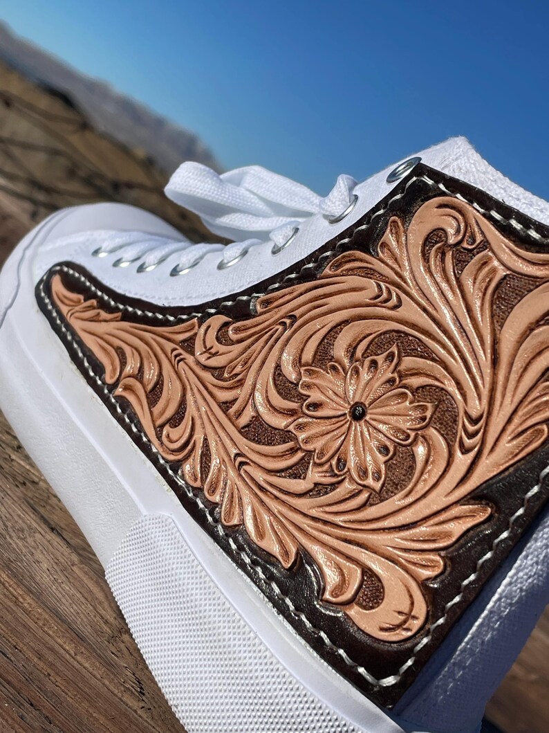 Custom Tooled Converse Style Shoes - Etsy