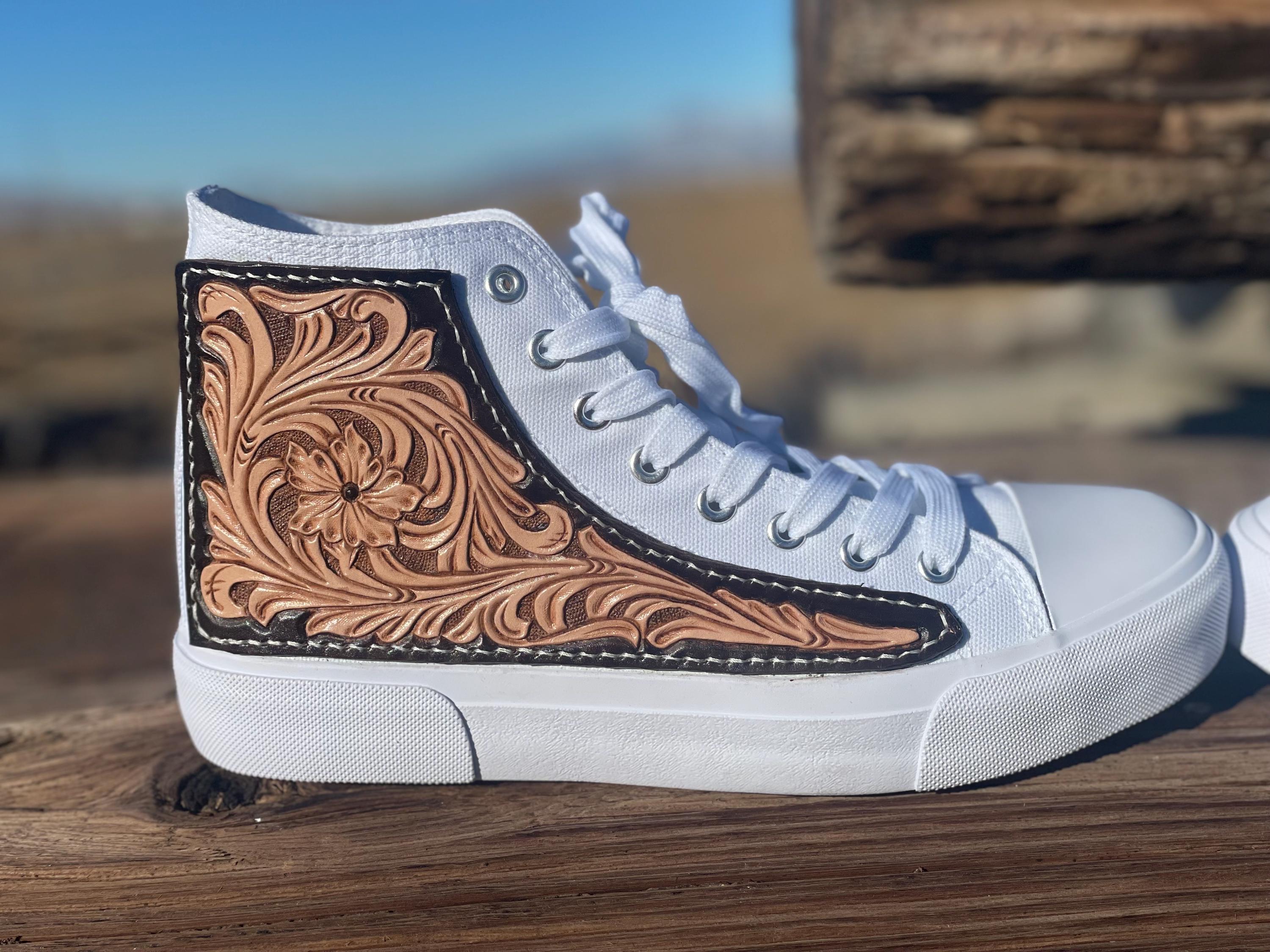 Custom Tooled Converse Style Shoes - Etsy