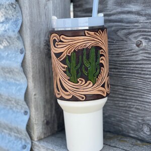 Stanley Leather Tooled Cup Wrap - Etsy
