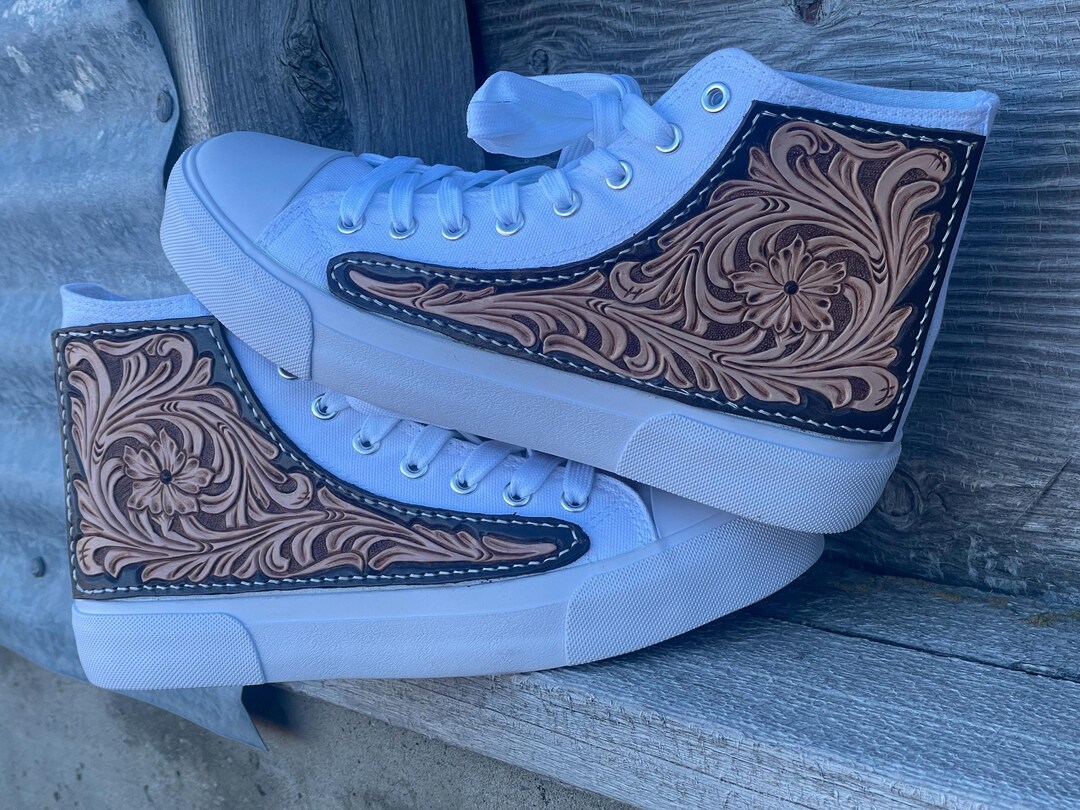 Custom Tooled Converse Style Shoes - Etsy