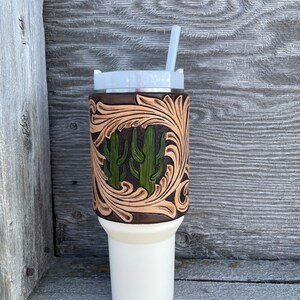 Stanley Leather Tooled Cup Wrap - Etsy