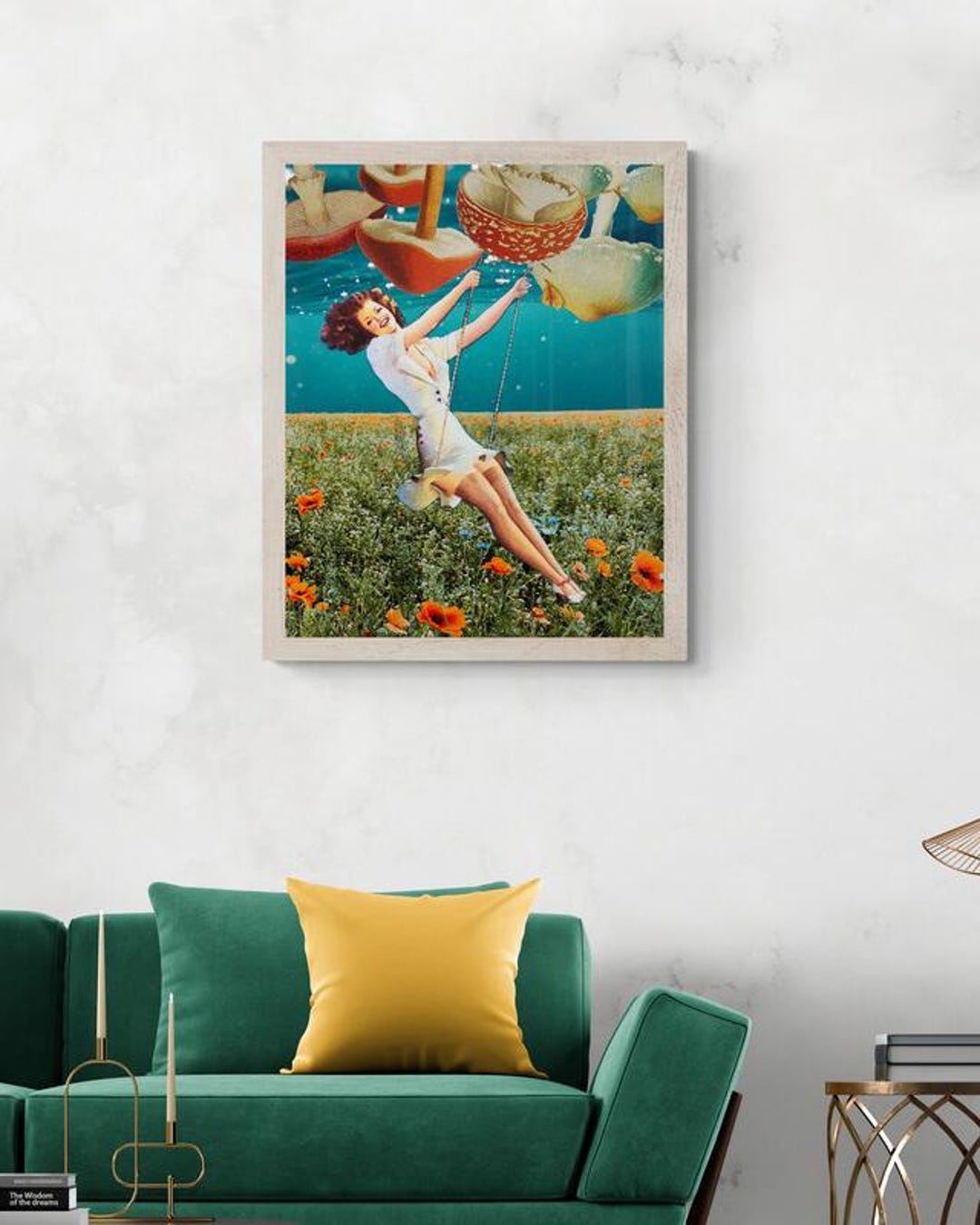 Retro Mushroom Pinup Poster - Etsy