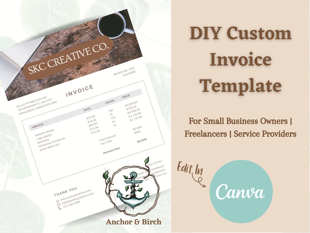 DIY Invoice Template | Editable Invoice Template | Invoice Template ...