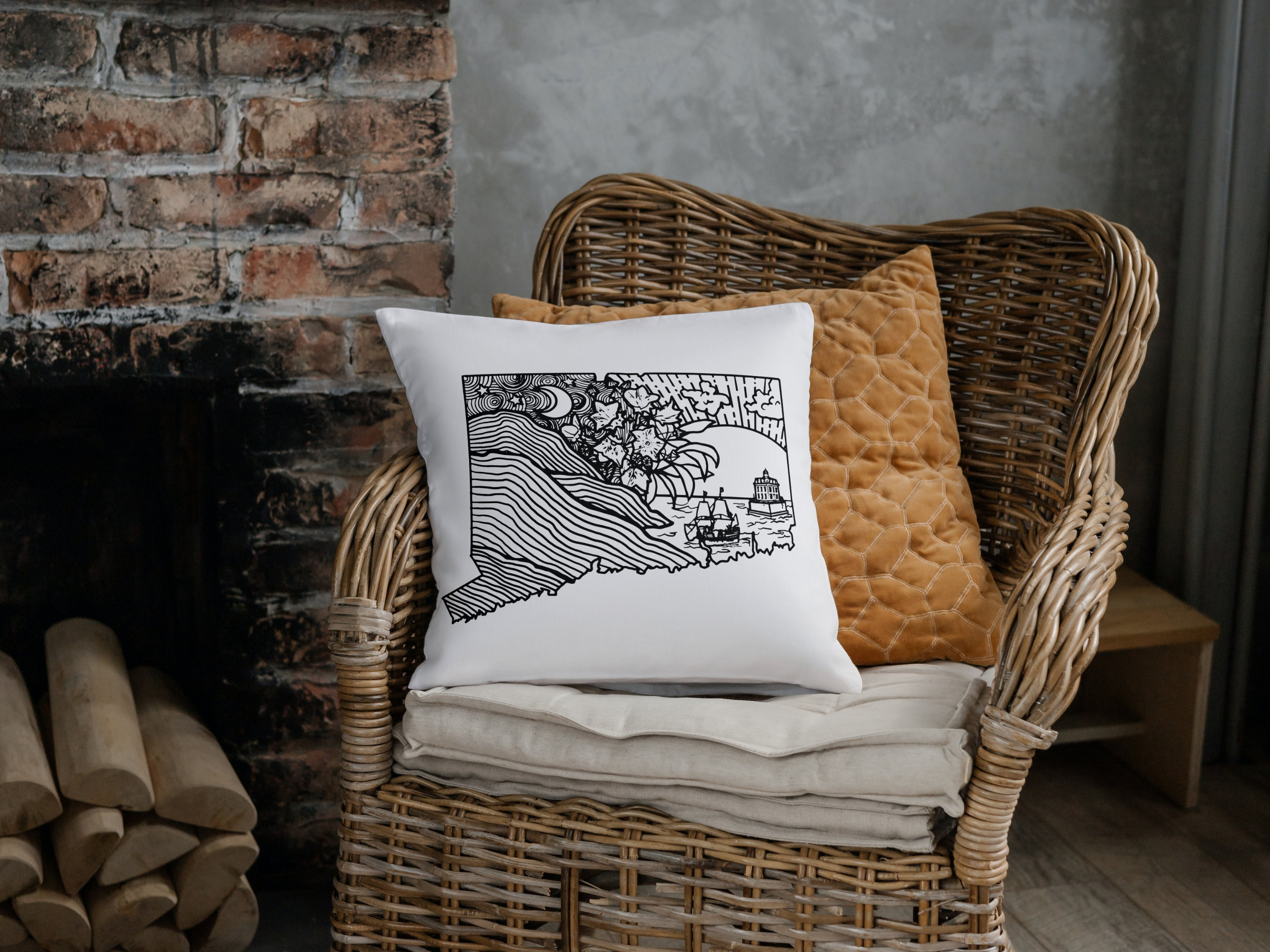 Connecticut Sketch SVG File for Shirts, Mugs, Prints State Print ...