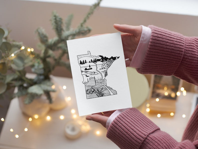 Minnesota Sketch SVG File for Shirts, Mugs, Prints State Print ...